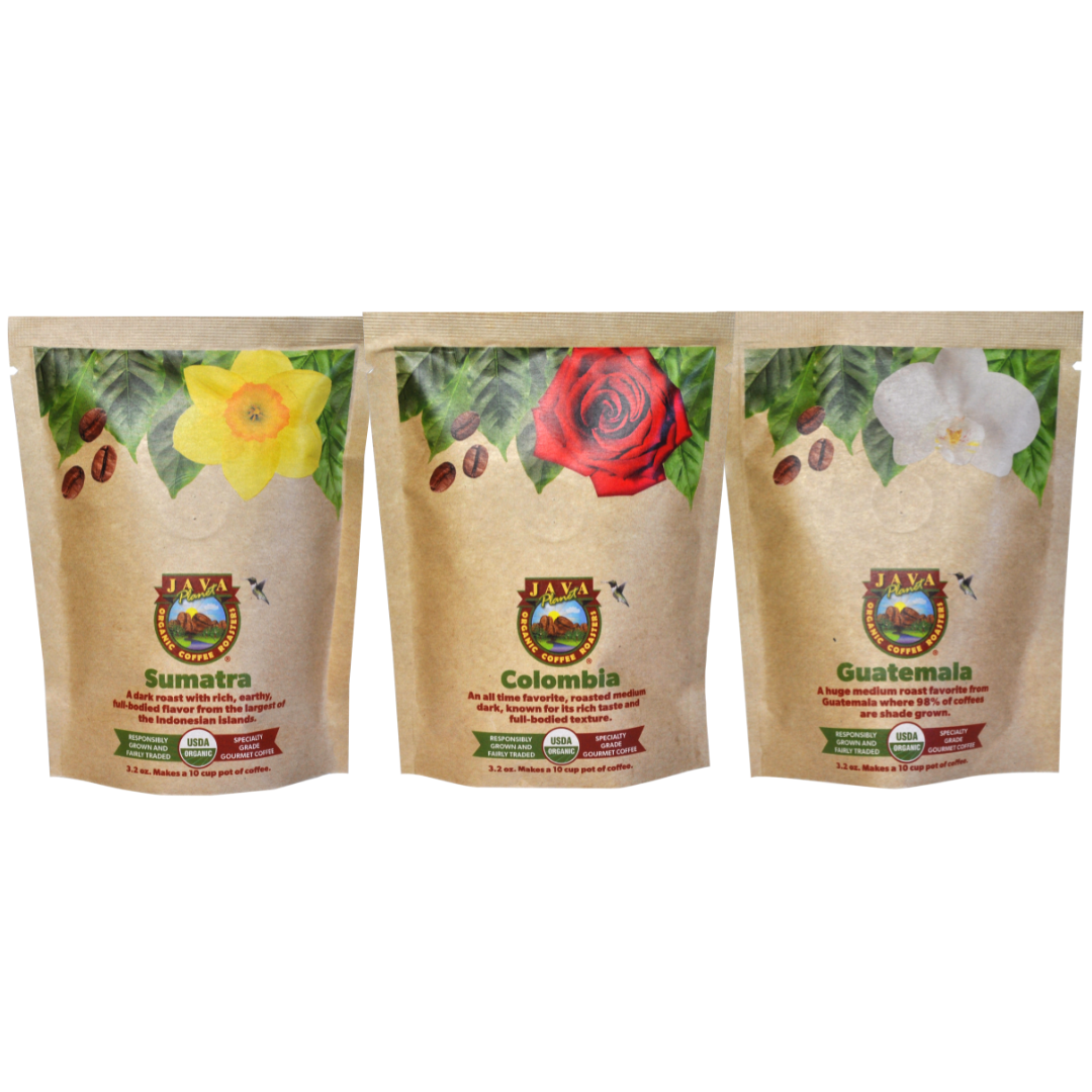 Organic Coffee Sample Pack - Makes a Great Gift!